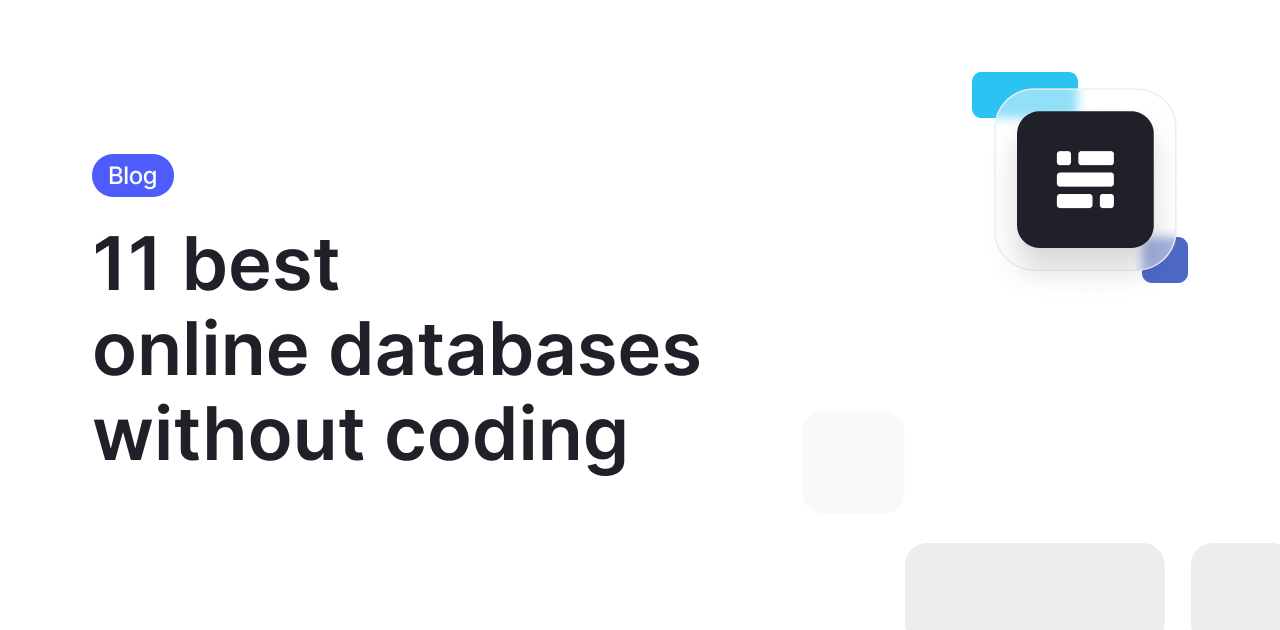 11 best online databases without coding