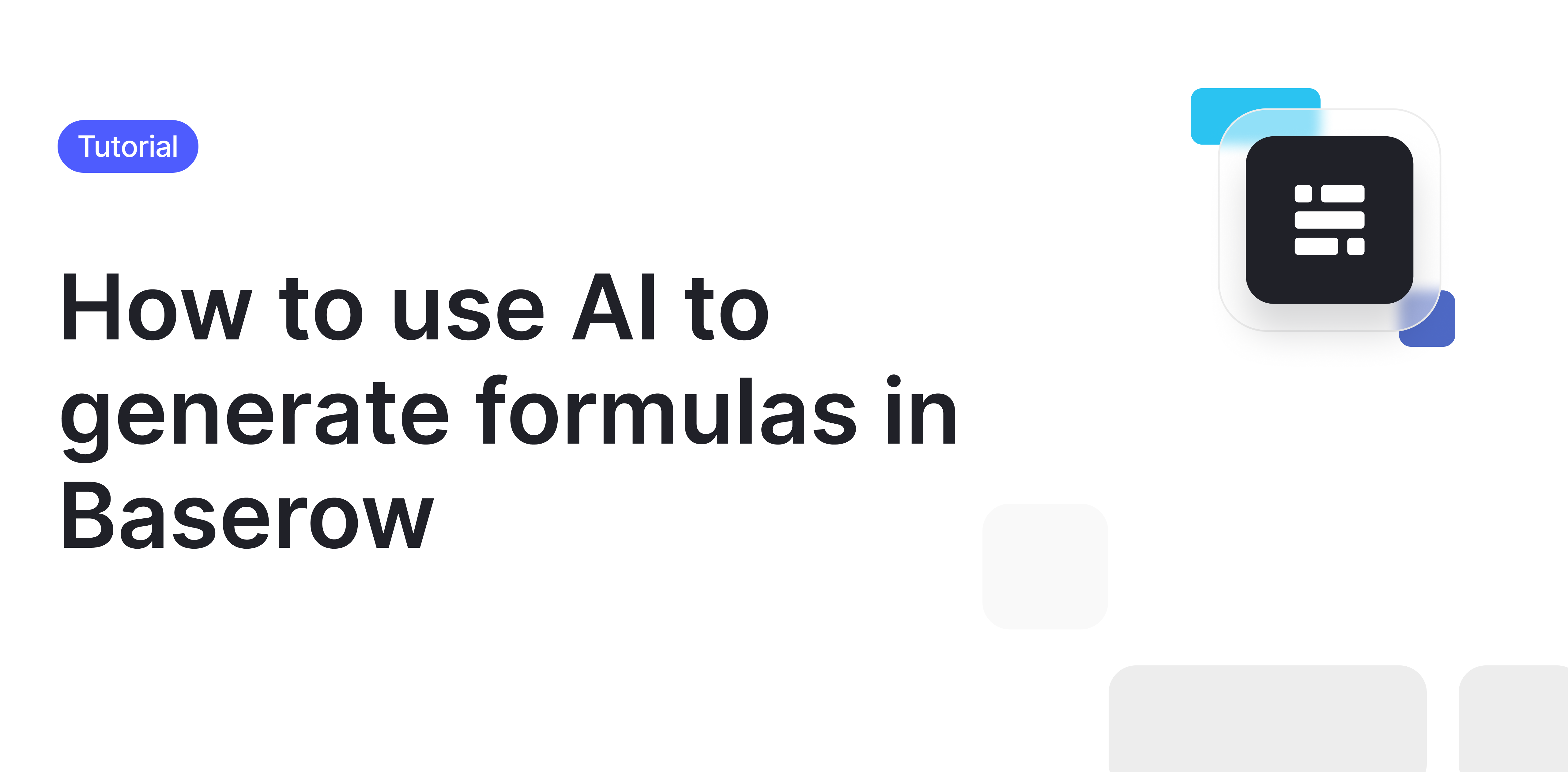 How to use AI to generate formulas in Baserow How to use AI to generate formulas in Baserow