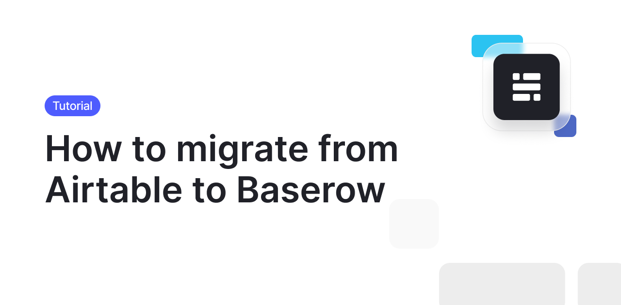 How to migrate from Airtable to Baserow