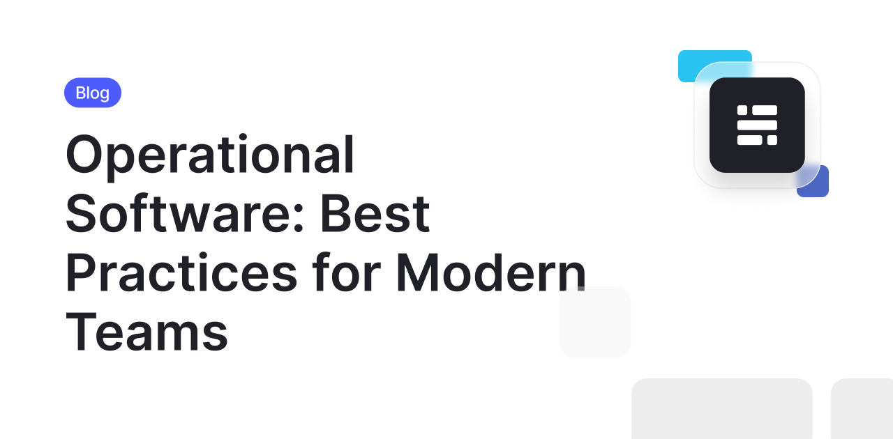 Operational Software for Efficient Business Operations