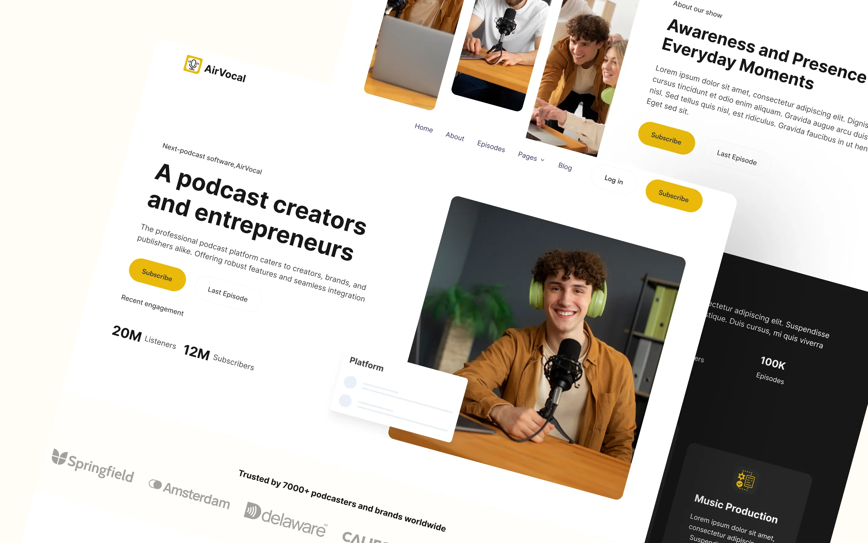 AirVocal - Music & Audio Website Template - Webflow Template - AirDokan