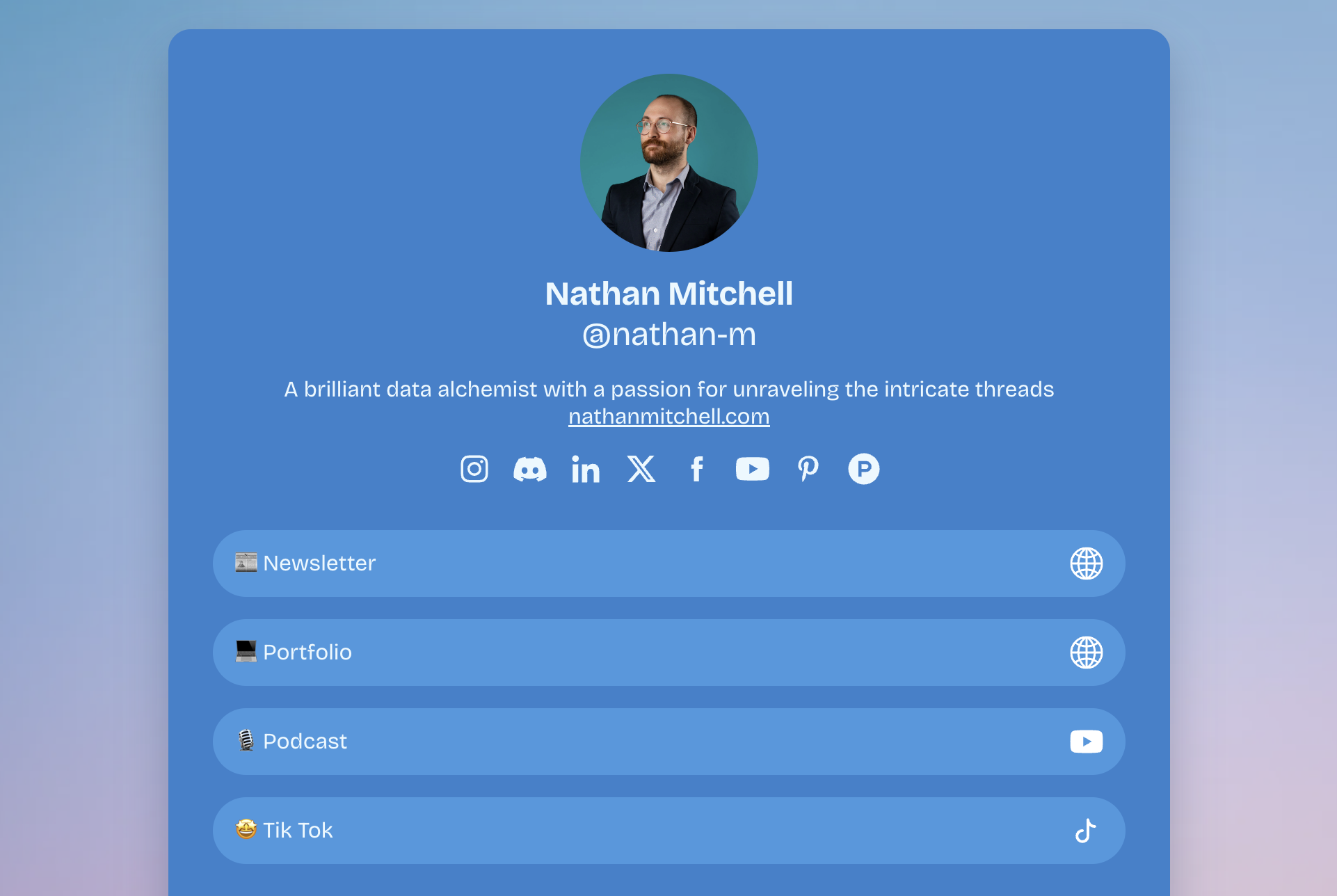 LinkHub — Sleek Personal Link in Bio Template