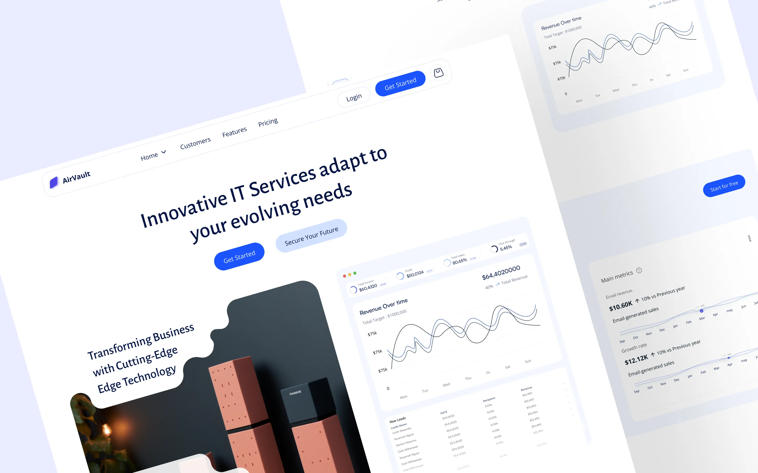 AirVault - Technology Website Template - Webflow Template - AirDokan