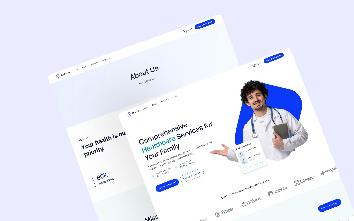 AirCare - Medical Website Template - Webflow Template - AirDokan